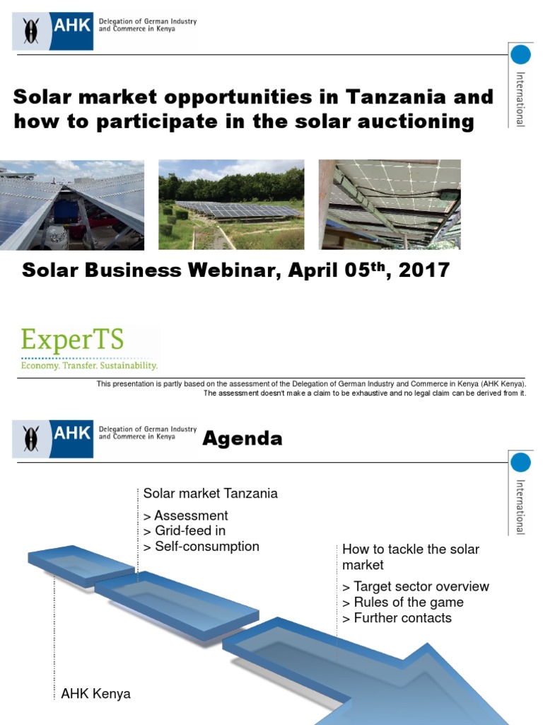 Webinar Tanzania-05042017 Kaiser | PDF | Solar Power | Electric Power