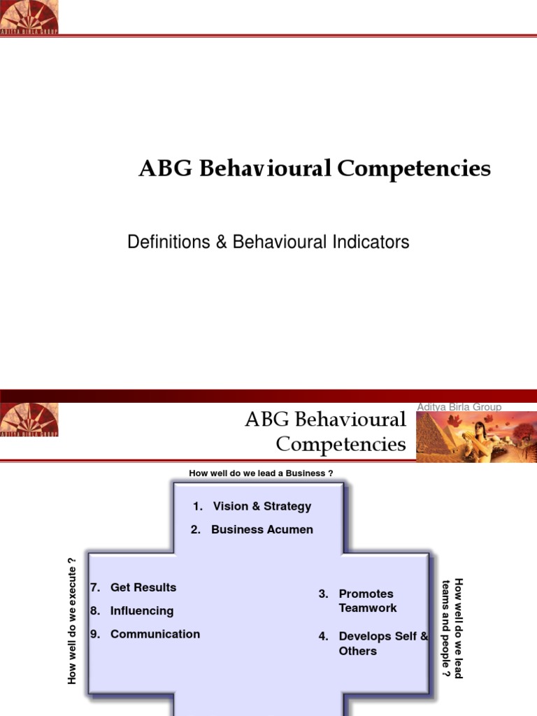 ABG Behavioral Competencies | PDF