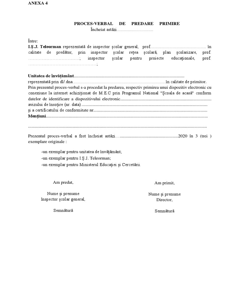 Anexa 4 Onac PV | PDF