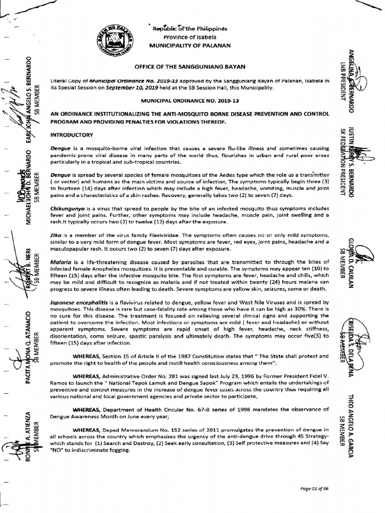 Municipal Ordinance No. 2019 13 An Ordinance Institutionalizing The ... Municipal Ordinance No. 2019 13 An Ordinance Institutionalizing The ...