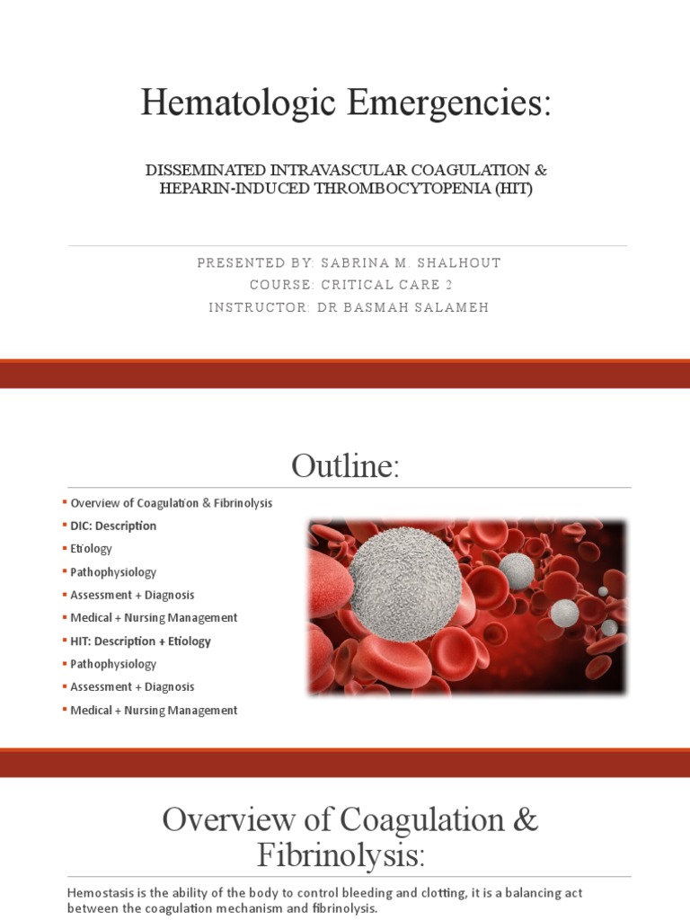 Hematologic Emergencies | Download Free PDF | Coagulation | Thrombus