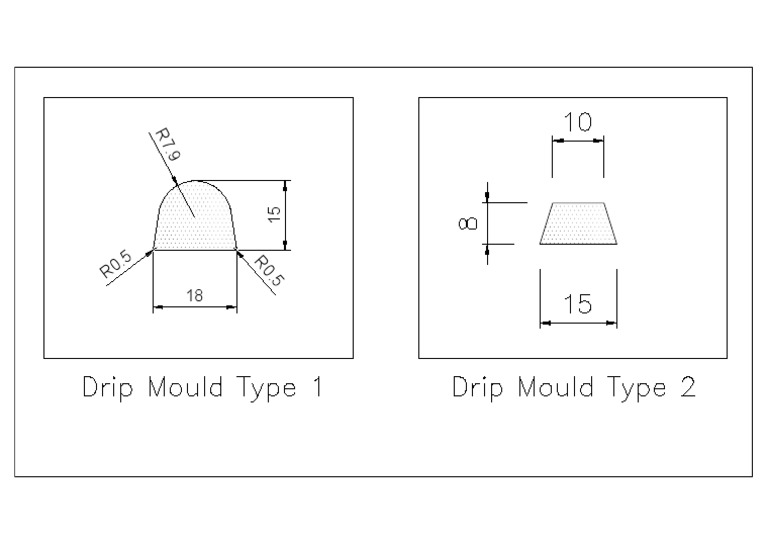 Drip Mould Drawing | PDF