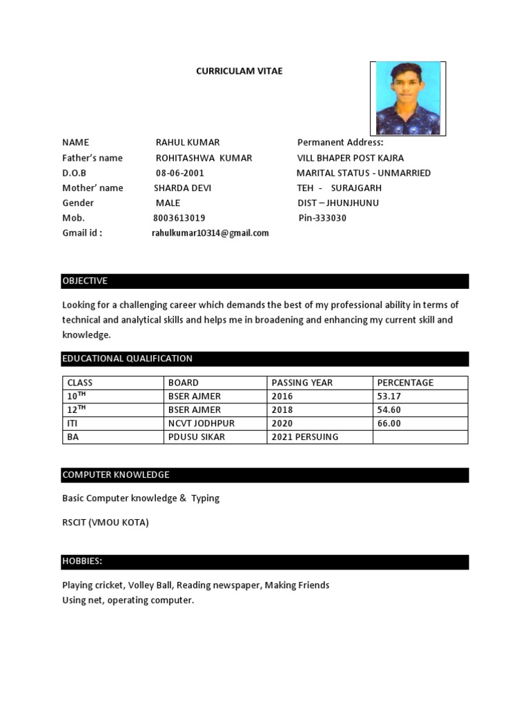 Rahul Kumar Resume | PDF