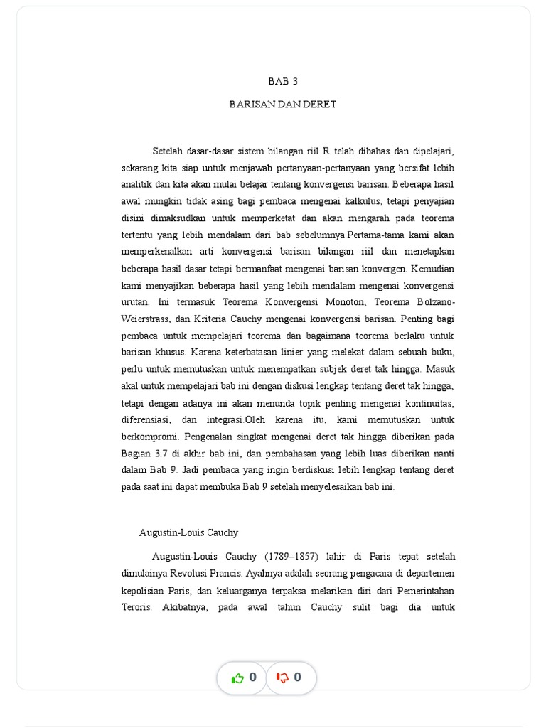Terjemahan Buku Bartle Analisis Real Chapter 3 - Compress | PDF | Metode & Bahan Ajar
