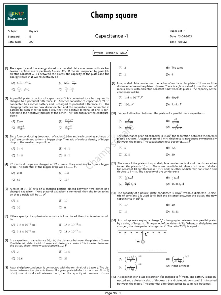 Capacitance - 1 1686622042 | PDF | Technology & Engineering