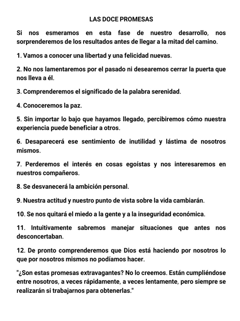 Las Doce Promesas Alejandro R | PDF