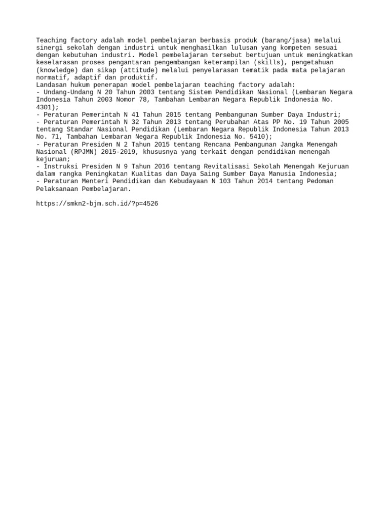 Landasan Hukum TEFA | PDF | Bisnis