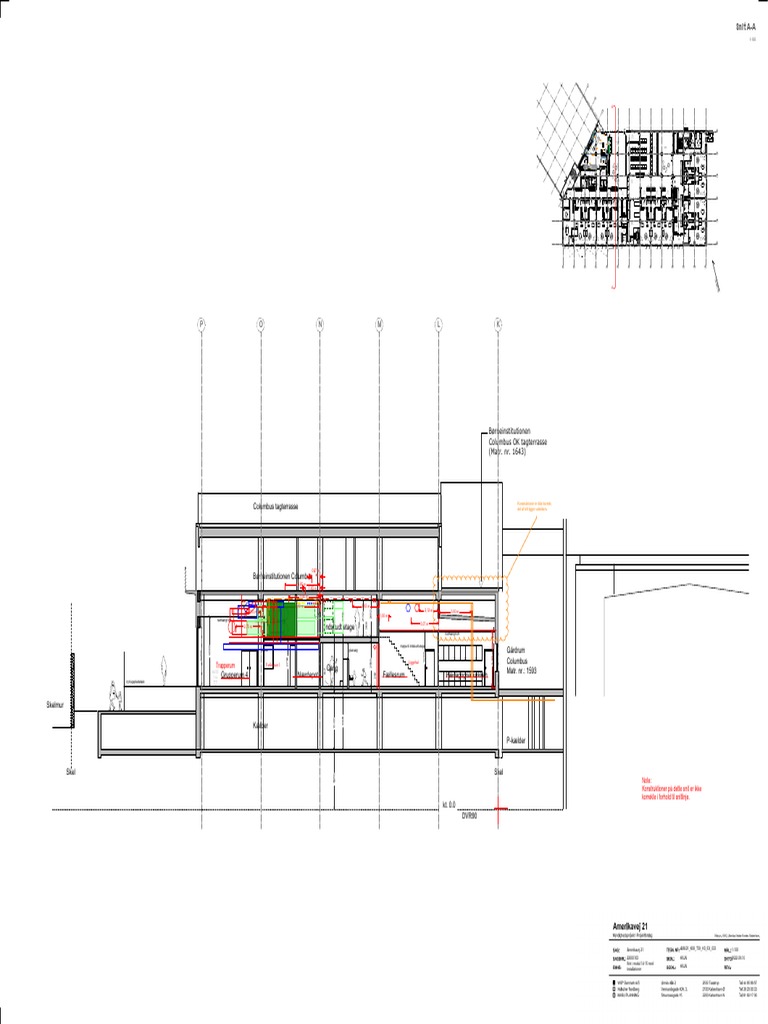 AMV21 - K08 - T59 - H3 - EX - 033 Snit I Modul 14-15 Med Installationer ...