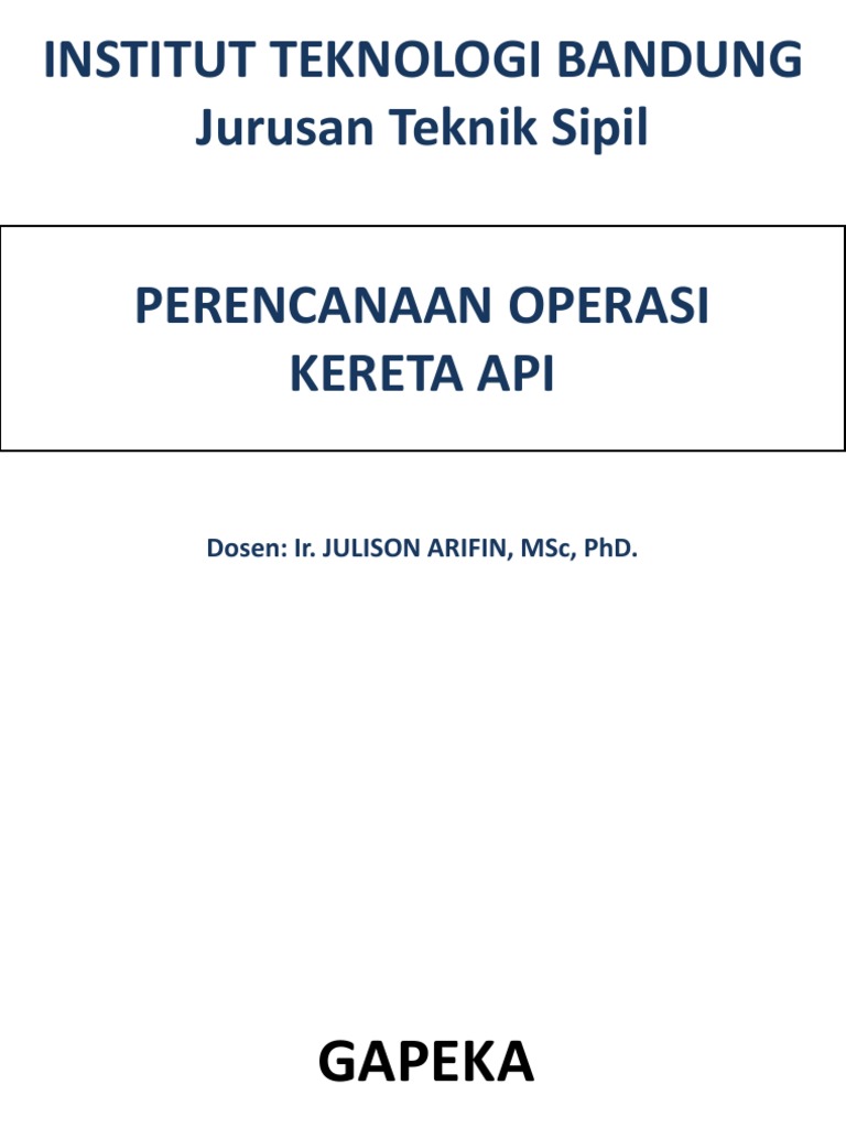 2.A. Perencanaan Operasi Kereta Api | PDF | Komputer