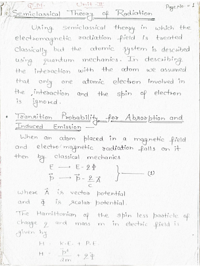 Quantum 2nd Unit 2nd Sem | PDF Quantum 2nd Unit 2nd Sem | PDF