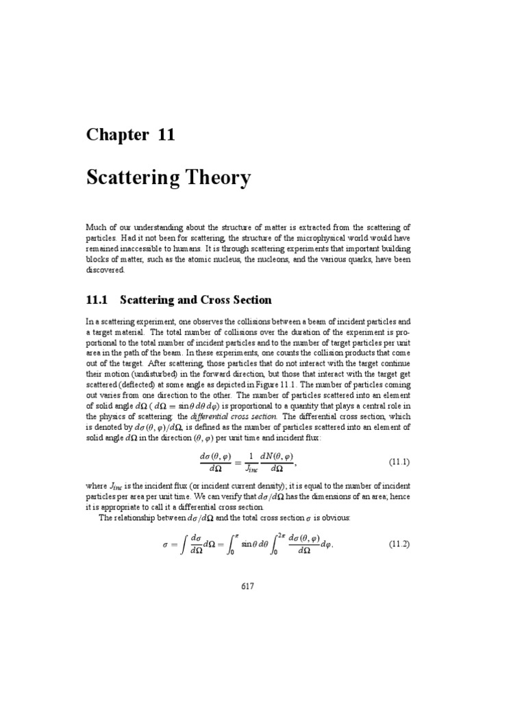 Scattering Amplitude and Scattering Cross Section | PDF