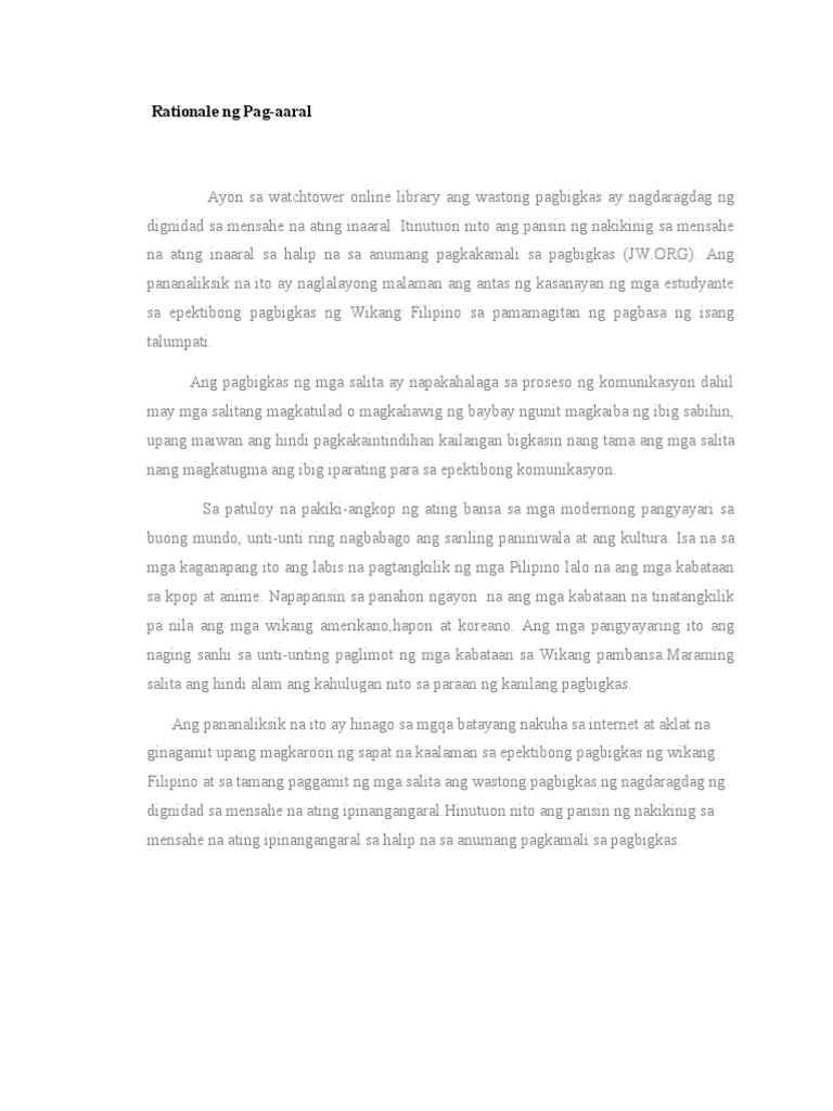 Katatasan Sa Pagbigkas NG Filipino | PDF