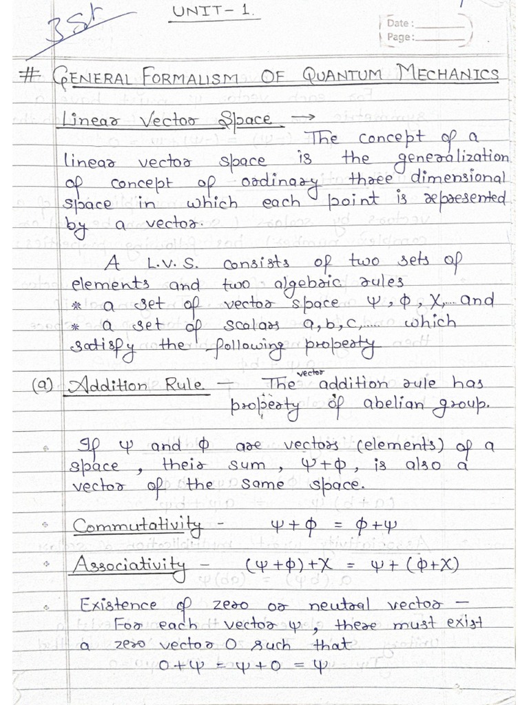 Quantum Mechanics Unit 1st | PDF