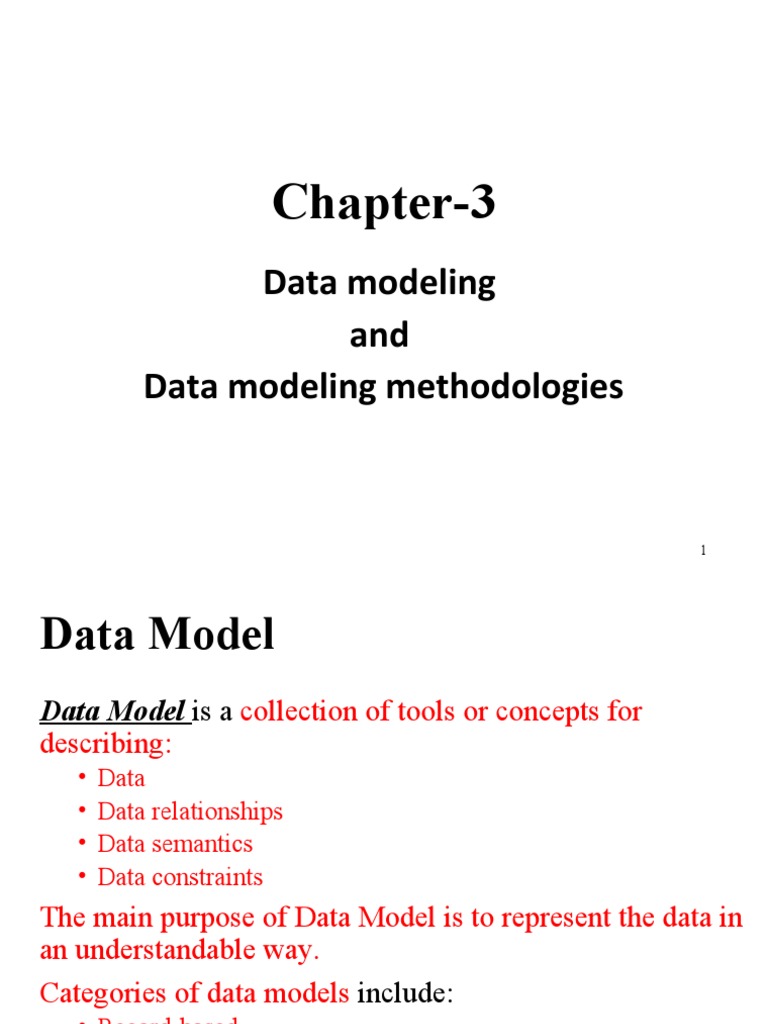 CH 3 | PDF | Conceptual Model | Data Model