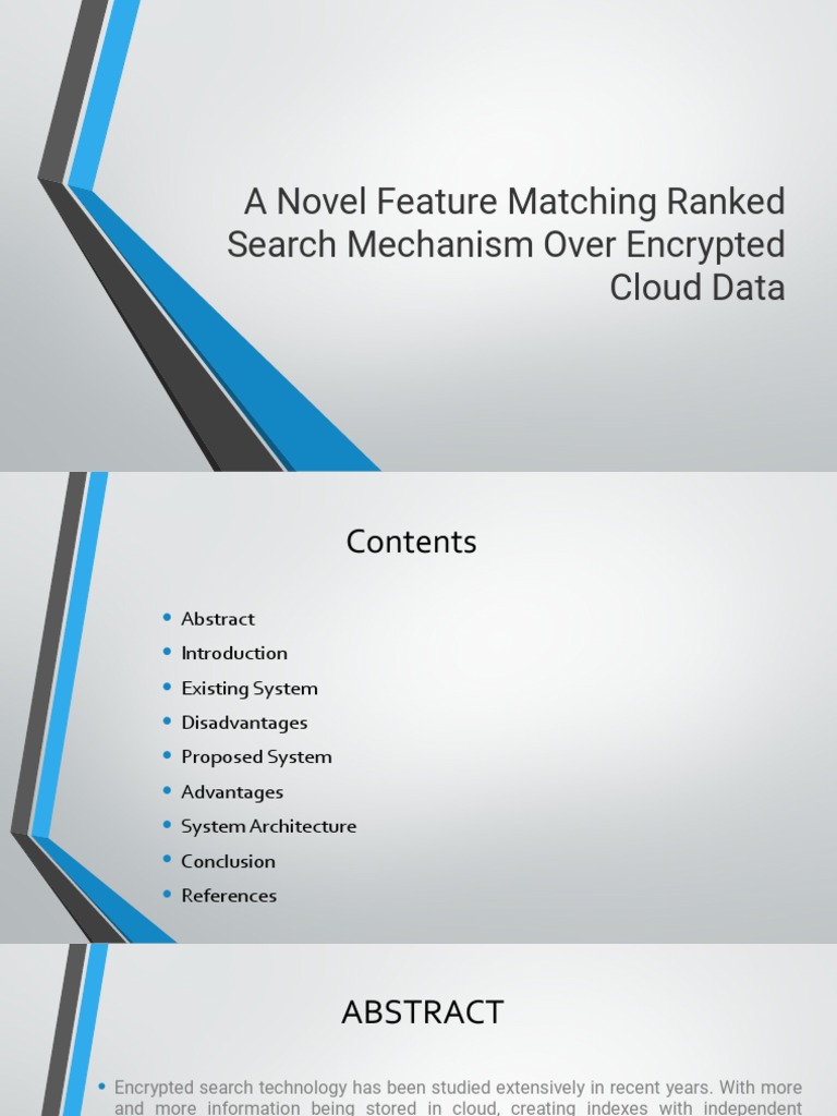 A Novel Feature Matching Ranked Search Mechanism Over | PDF | Search ... A Novel Feature Matching Ranked Search Mechanism Over | PDF | Search ...