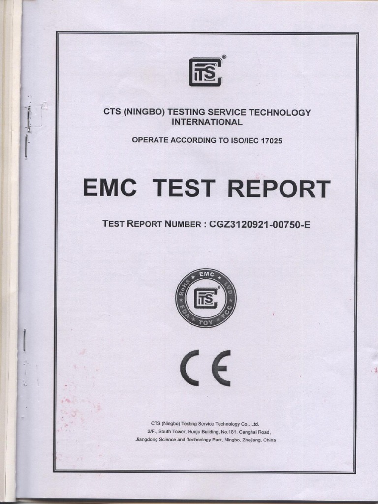 EMC Battery Test Report | PDF