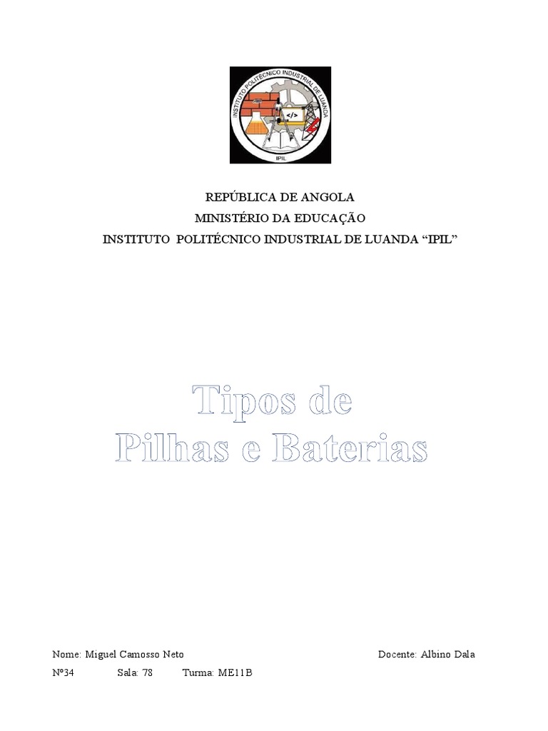 Capa de trabalhos escolares | PDF