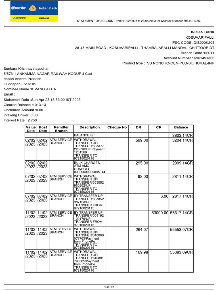 New Bank | PDF | Cheque | Payments