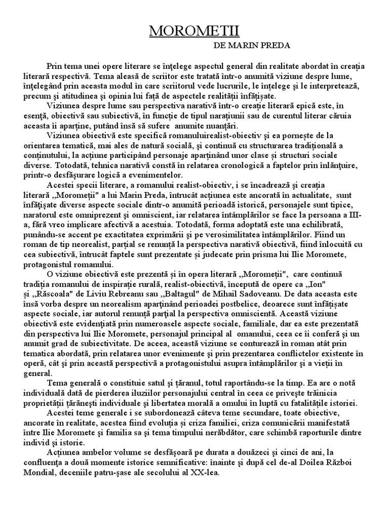 MOROMETII | PDF