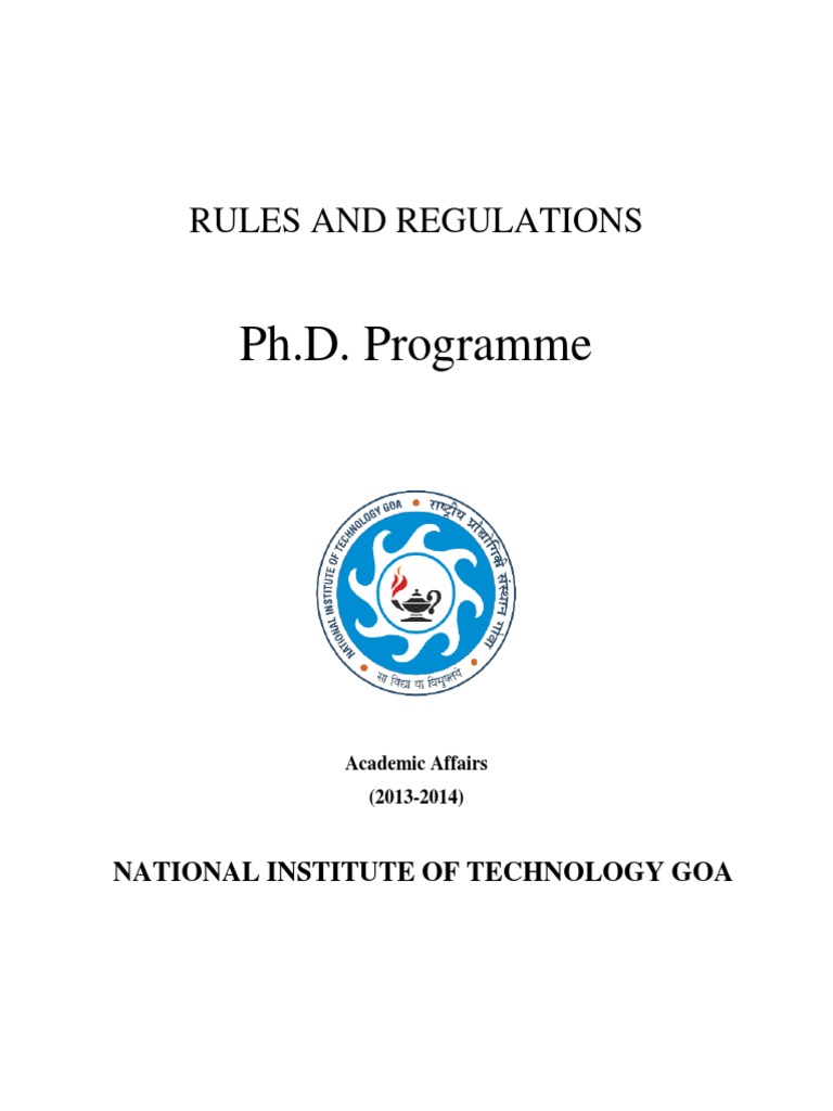 NIT Goa Ph.D. Admission Guidelines 2025 | PDF | Thesis | Doctor Of ...