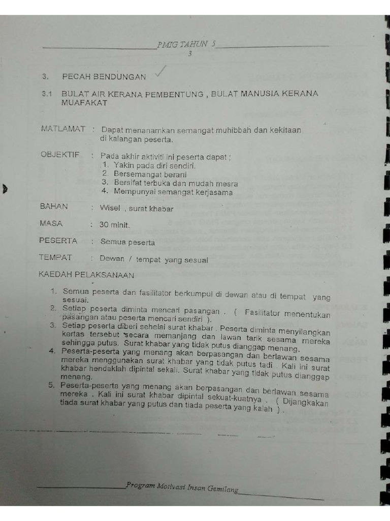 Modul Hari Pertama Tahun 5 | PDF