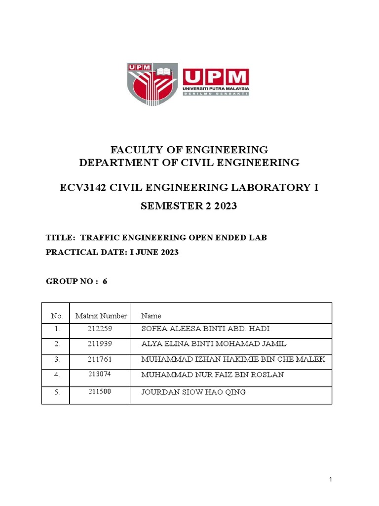Oel Traffic Report | PDF | Speed Limit | Traffic
