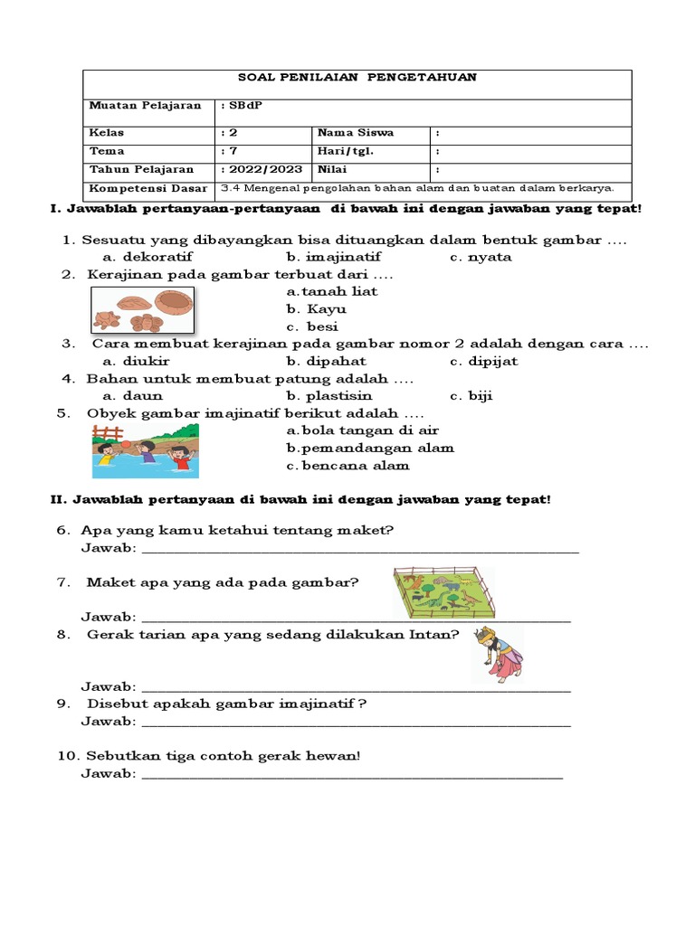 Ulhar Tema 7 Kelas 2 | PDF | Griya & Taman | Seni