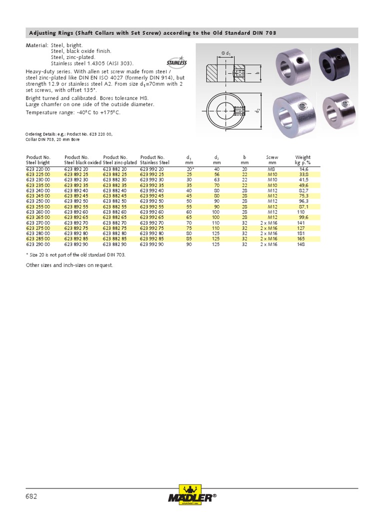 Din 703 | PDF | Screw | Stainless Steel