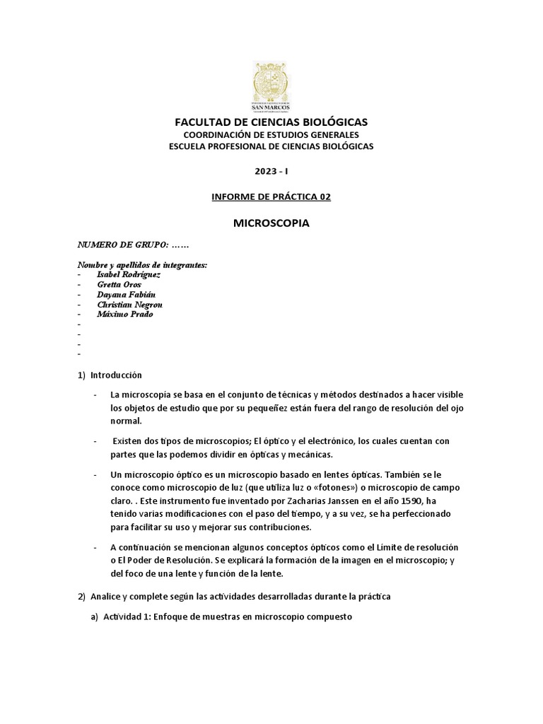 INF 02 - Micros | PDF | Microscopio | Óptica