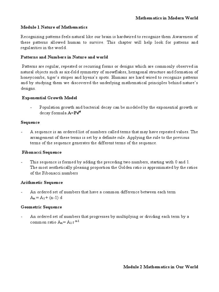 Mathematics in Modern World | PDF | Bonds (Finance) | Set (Mathematics)