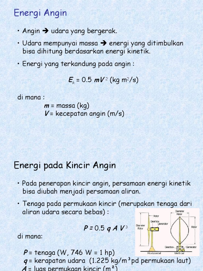 Energi Angin | PDF | Sains & Matematika | Teknologi & Rekayasa