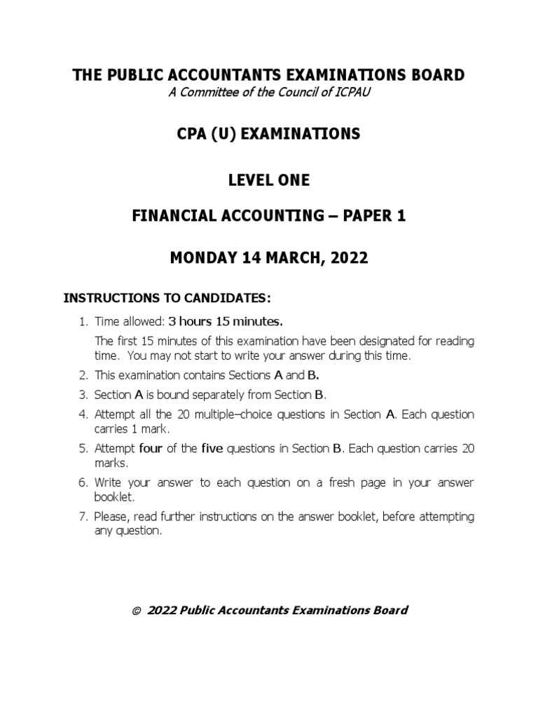 Paper 1 | PDF | Depreciation | Financial Accounting
