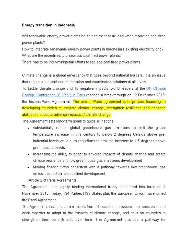 Energy Transition in Indonesia | PDF | Fossil Fuel Power Station ...