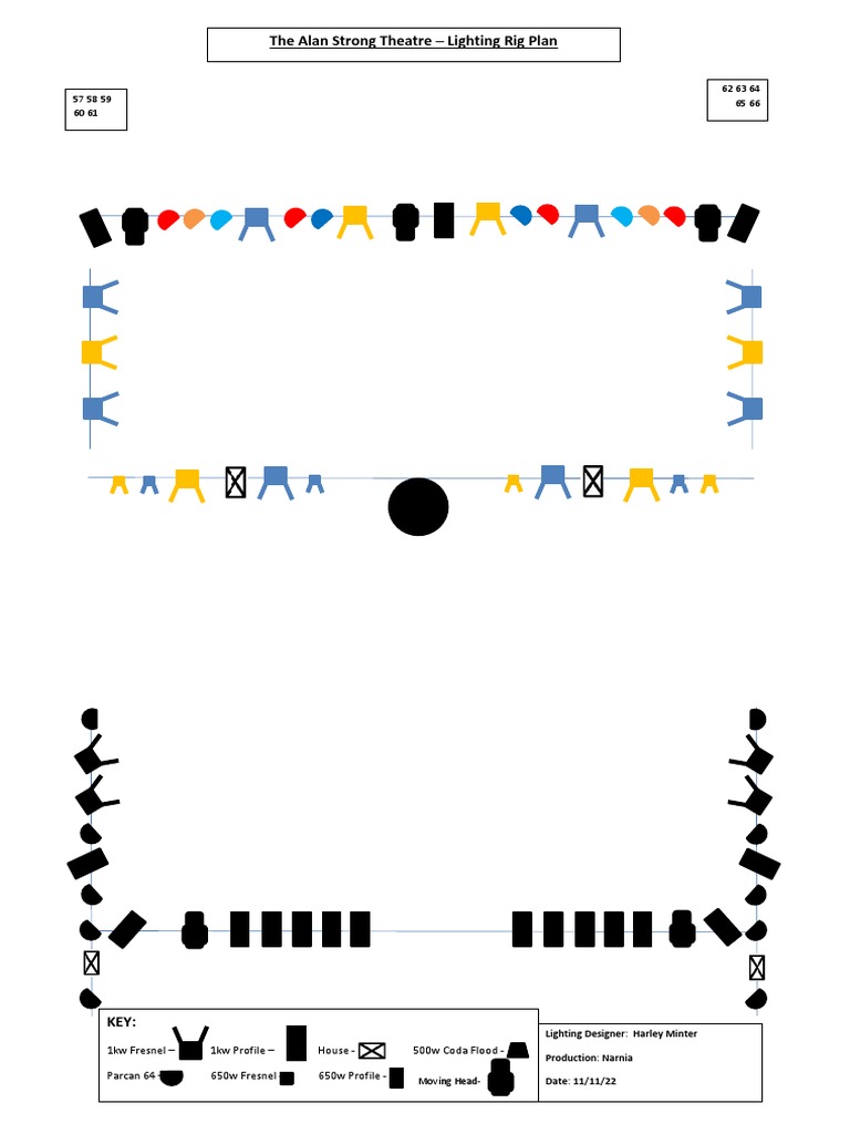 (Template) Theatre Lighting Rig Plan 2019 | PDF