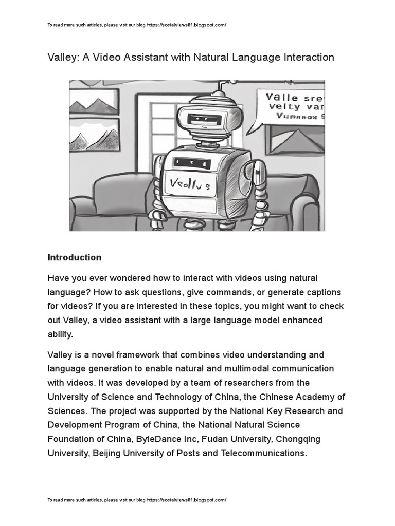 Valley: A Video Assistant With Natural Language Interaction | PDF ...