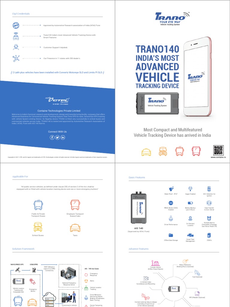Tranopro 140 Gps Tracking Device Icat Certified | PDF | Vehicles ...