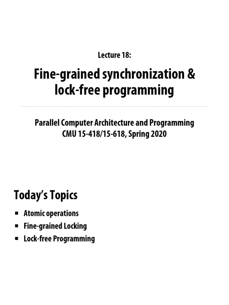 18 Lockfree Pdf Concurrent Computing Algorithms And Data Structures