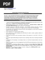 TOSCA Automation Test Engineer Resume | PDF | Software Testing ...