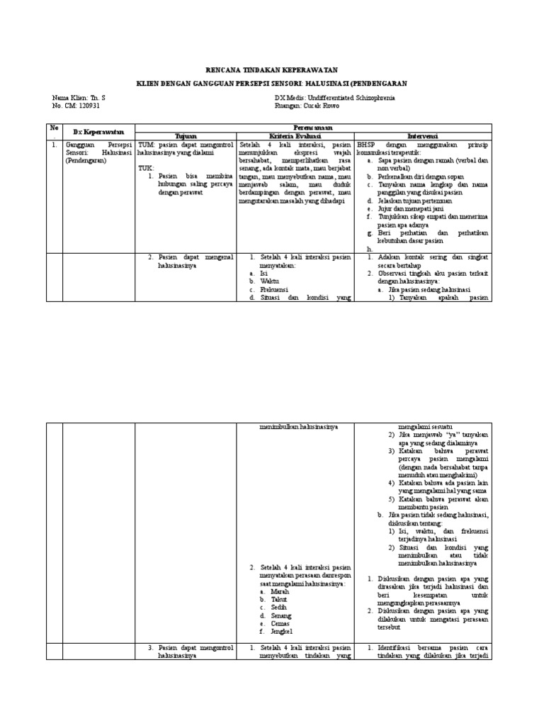 Kelompok 6 Rencana Tindakan Keperawatan | PDF