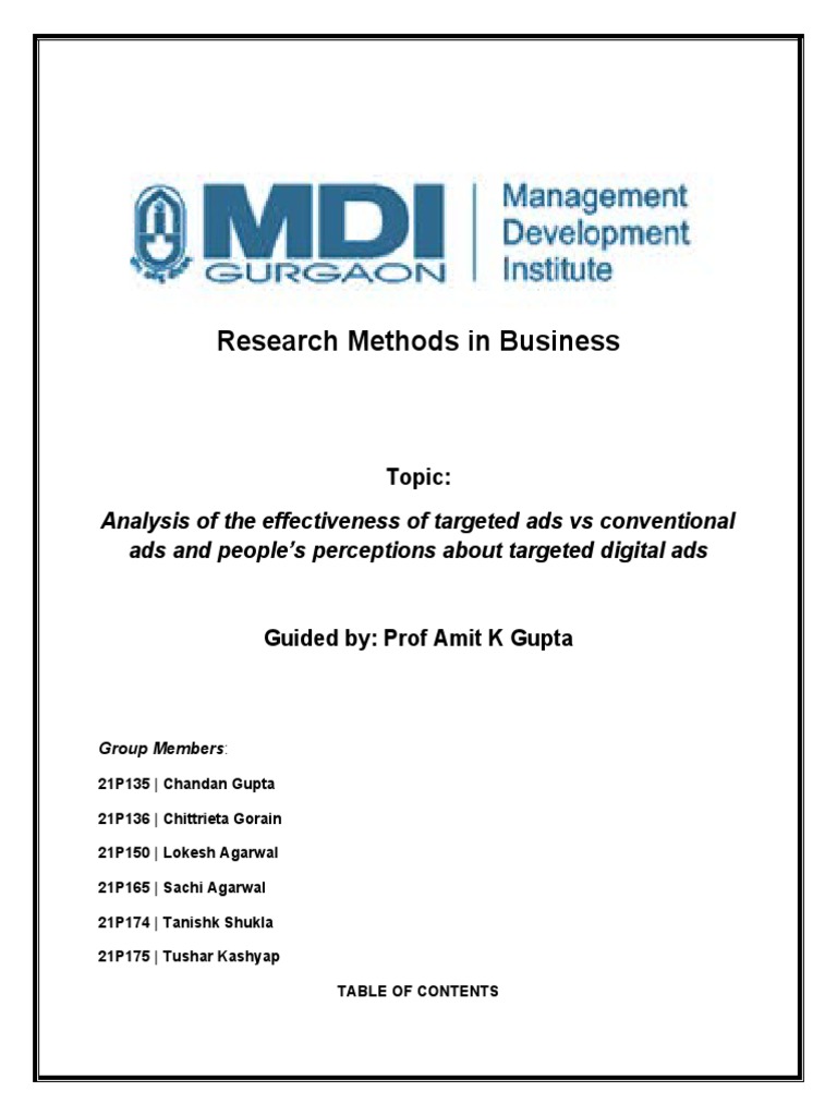 Group7 RMB Project Report | PDF | Advertising | Brand