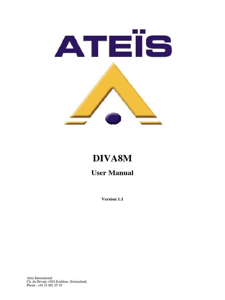 DIVA Manual Eng v1 1 | PDF | Microphone | Ip Address