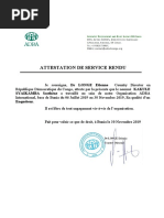 Attestation de Service PDF | PDF