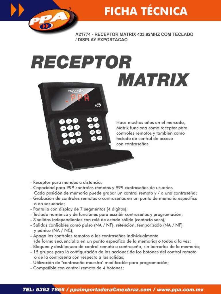 A21774 Receptor Matrix | PDF