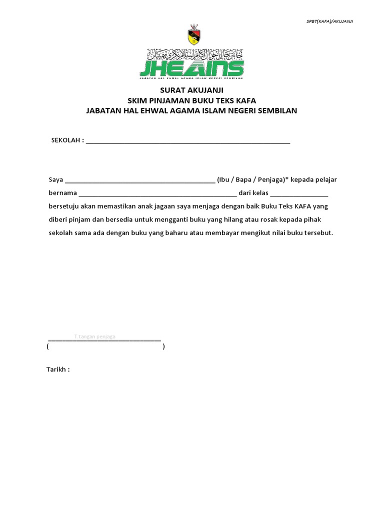 SPBT (Kafa) Akujanji | PDF