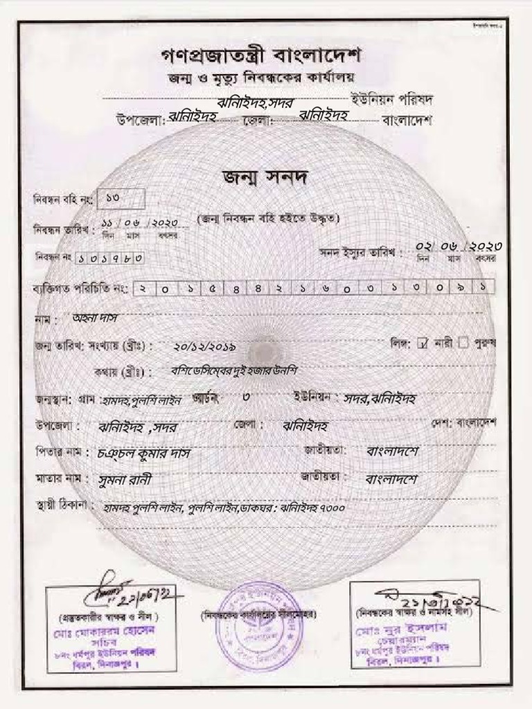 Birth Certificate | PDF