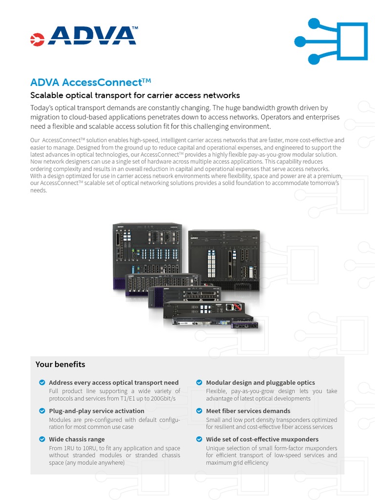 ADVA AccessConnectTM | Download Free PDF | Wavelength Division ...