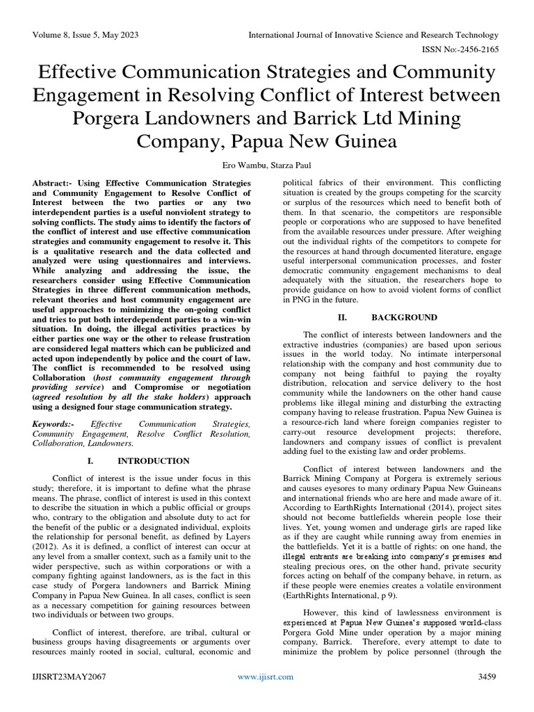 Effective Communication Strategies and Community Engagement in ...