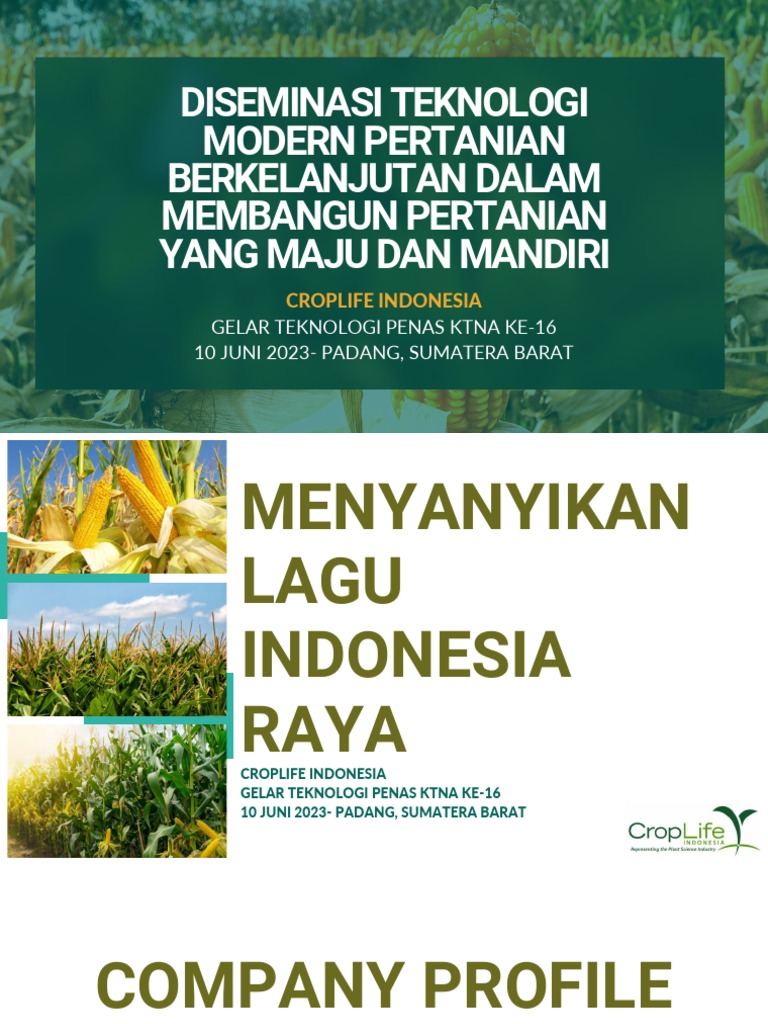 Presentasi CropLife Indonesia - ACM - 10062023 | PDF | Bisnis