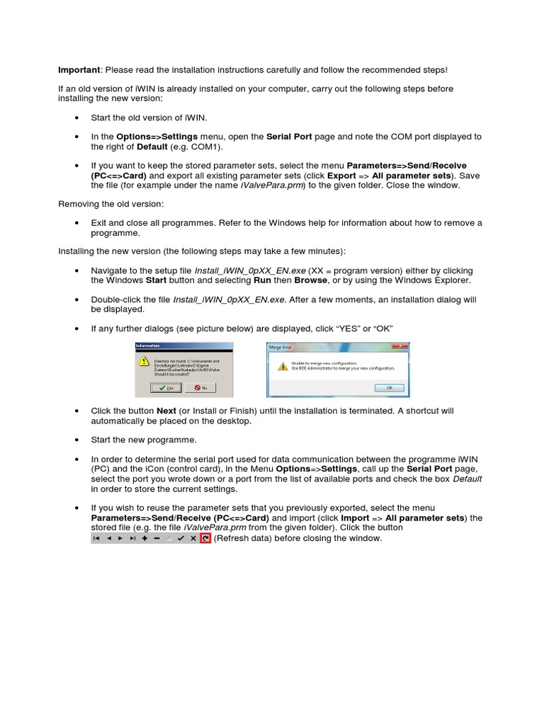 English Installation iWIN | PDF