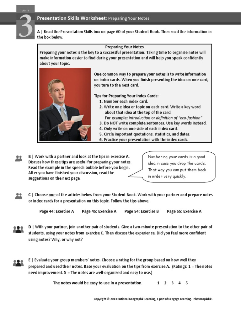 PW4_Unit 3_Presentation Skills Worksheet | PDF | Linguistics ...
